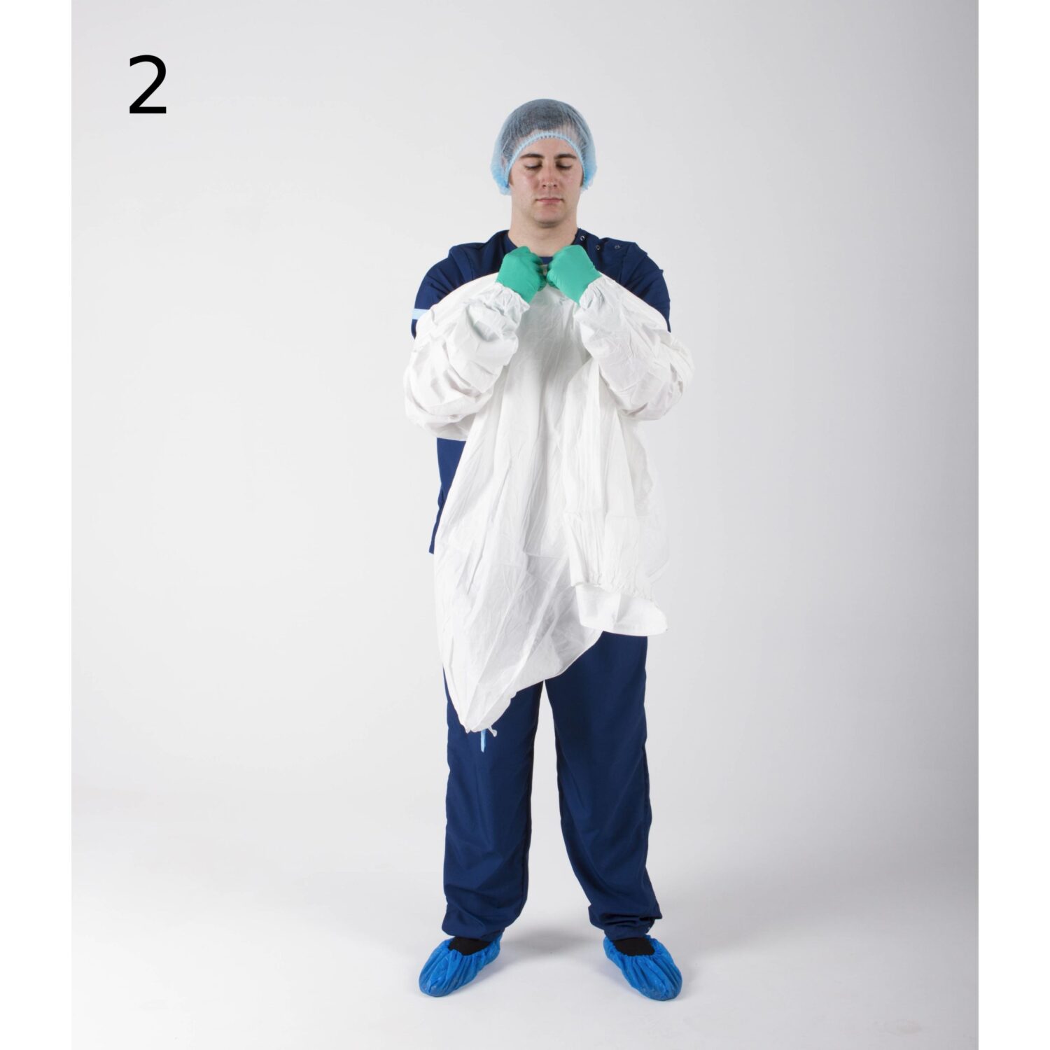 BioClean Overall "Drop-down" med hette Steril - | AET