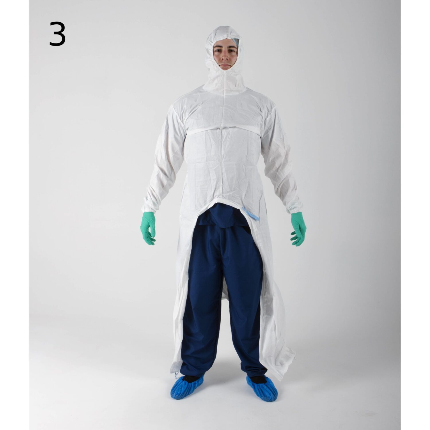 BioClean Overall "Drop-down" med hette Steril - | AET